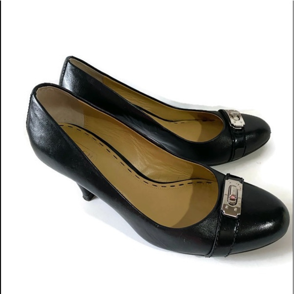 Coach Black“Wanda” Leather Pumps - Gem